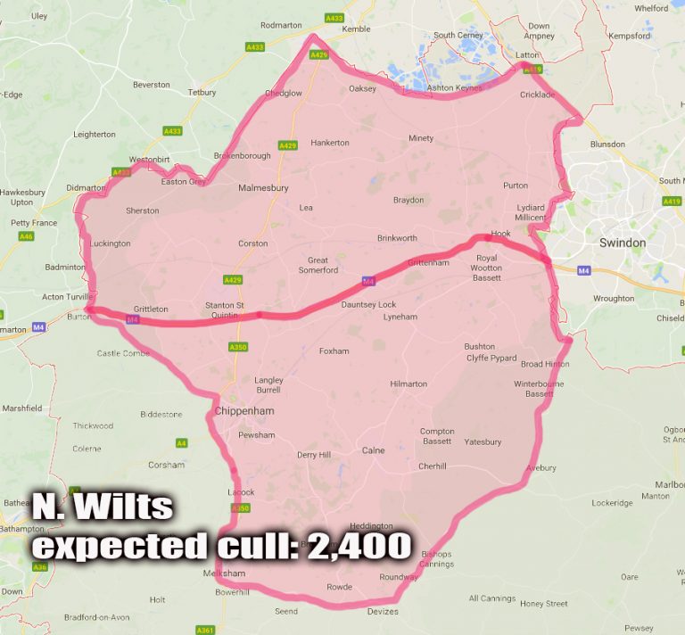 2 North Wiltshire Cull Zones for 2017 | Innocent Badger